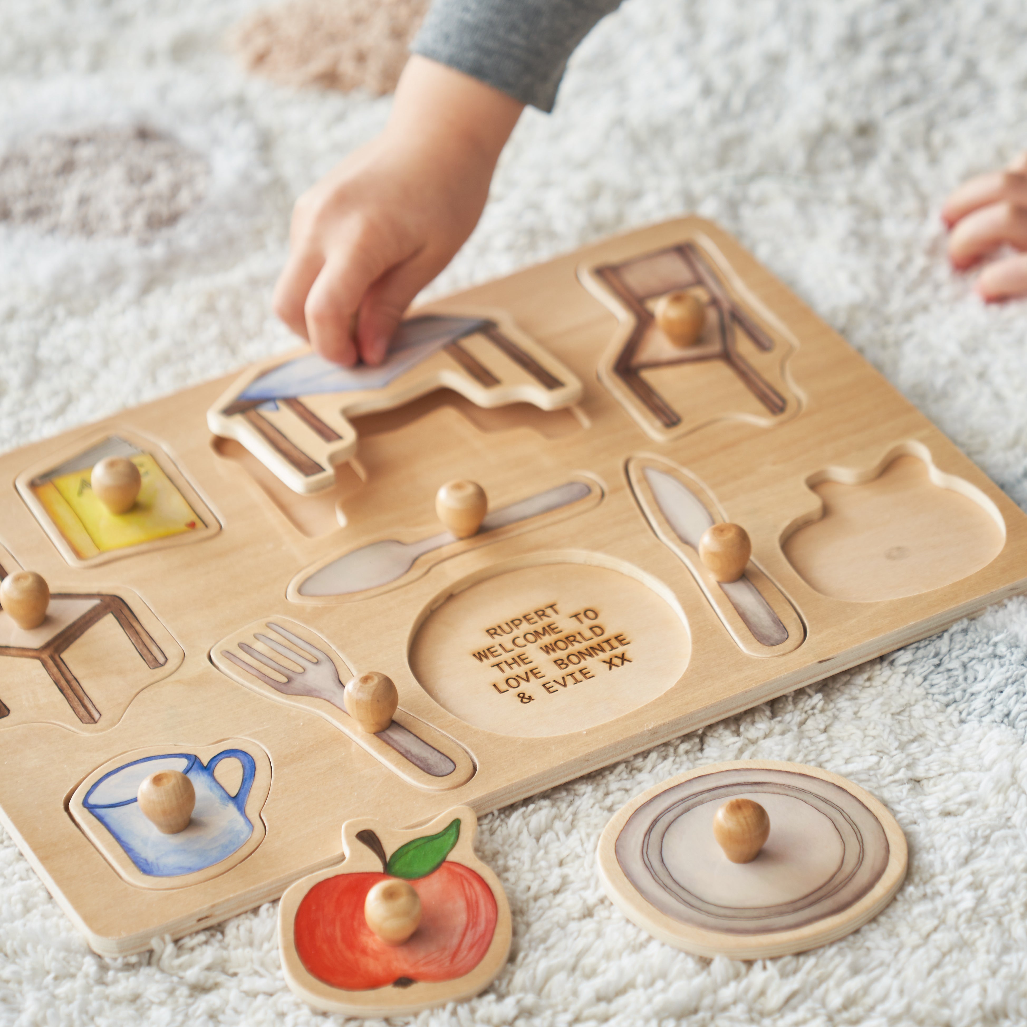 Personalised Objects At Home Wooden Puzzle – Sophia Victoria Joy
