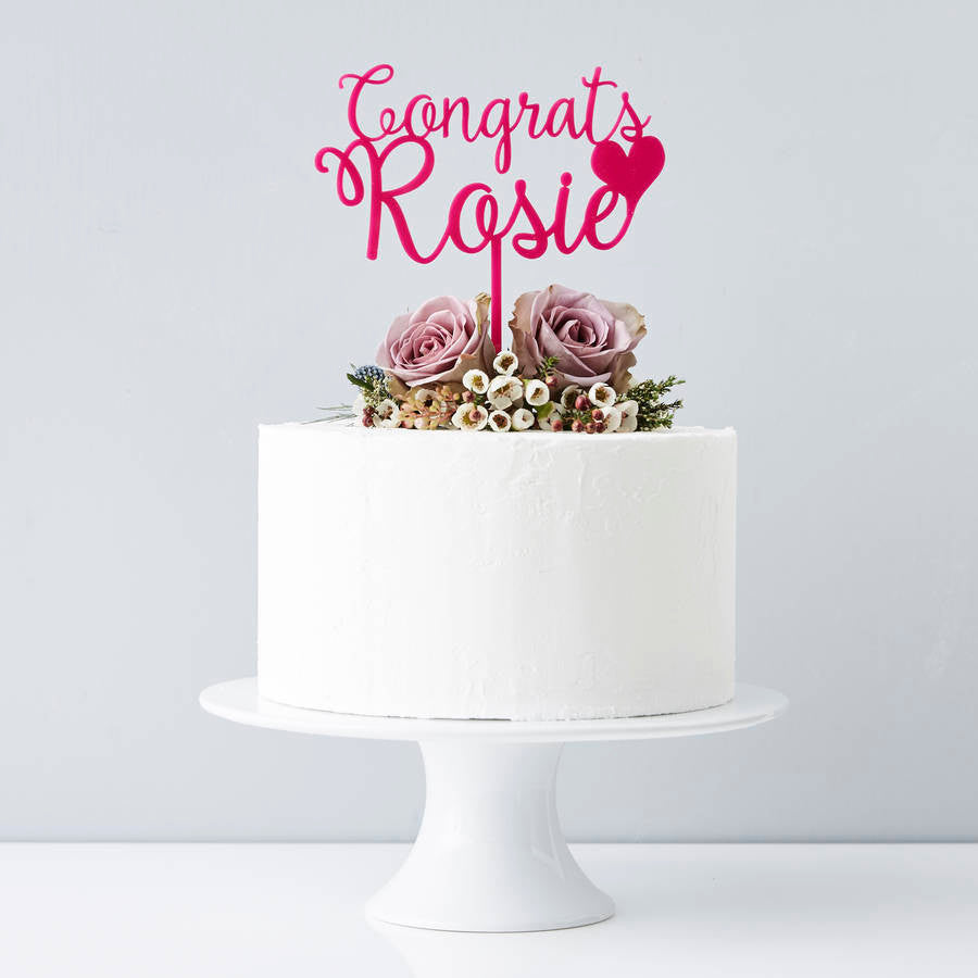 Personalised Congratulations Cake Topper – Sophia Victoria Joy