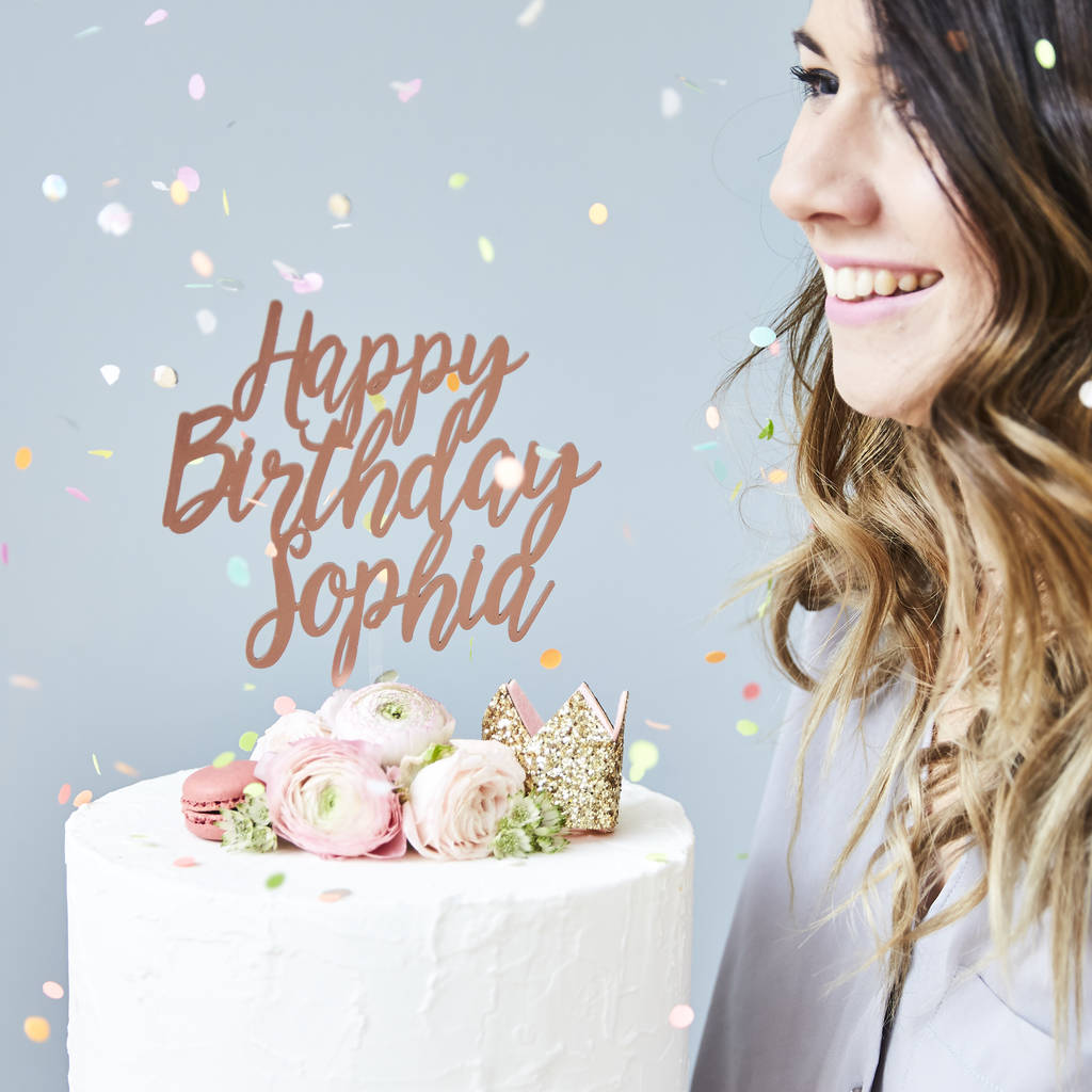 Charming Personalised Birthday Cake Topper – Sophia Victoria Joy