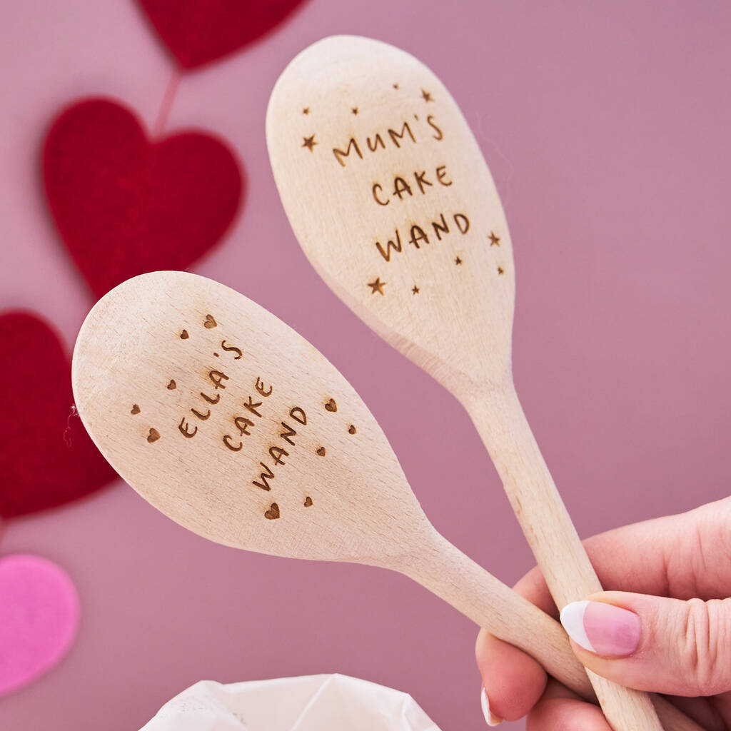 Personalised Cake Wand Wooden Spoon – Sophia Victoria Joy