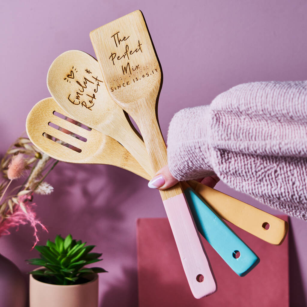 Personalised Couples Spatula Set – Sophia Victoria Joy