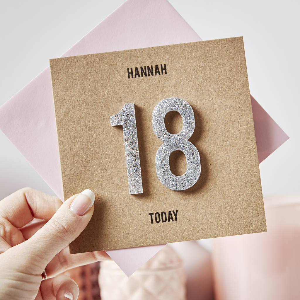 Personalised Numbers Birthday Card – Sophia Victoria Joy