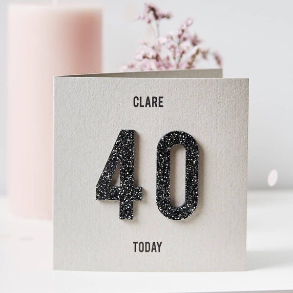 Personalised Numbers Birthday Card