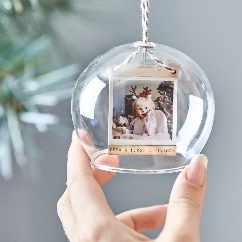 Personalised Photo Dome Glass Bauble