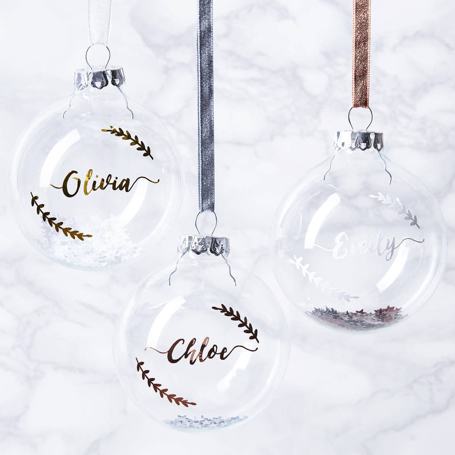 Personalised Sequin Bauble – Sophia Victoria Joy