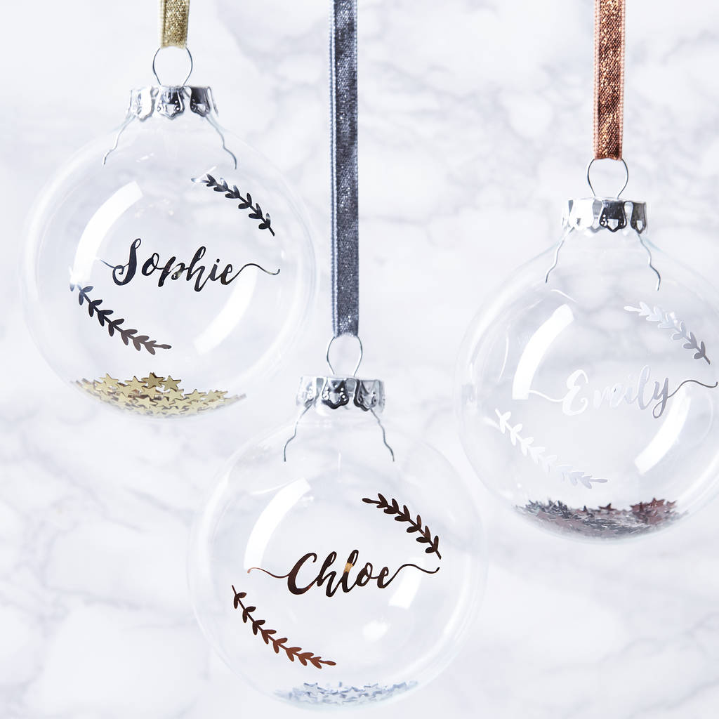 Personalised Sequin Bauble – Sophia Victoria Joy