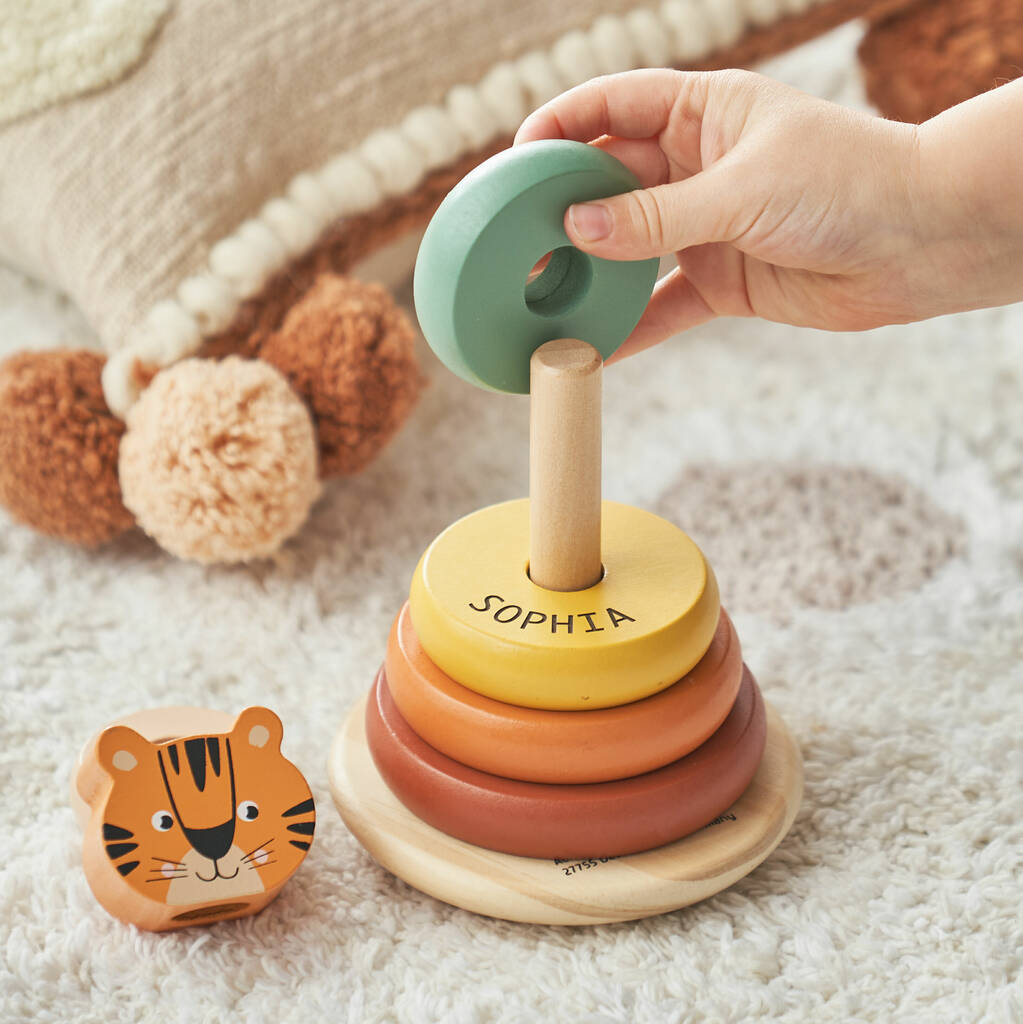 Personalised Tiger Stacking Tower – Sophia Victoria Joy