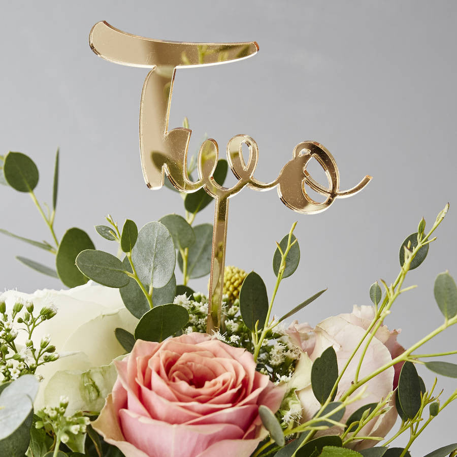 Personalised Wedding Table Marker – Sophia Victoria Joy