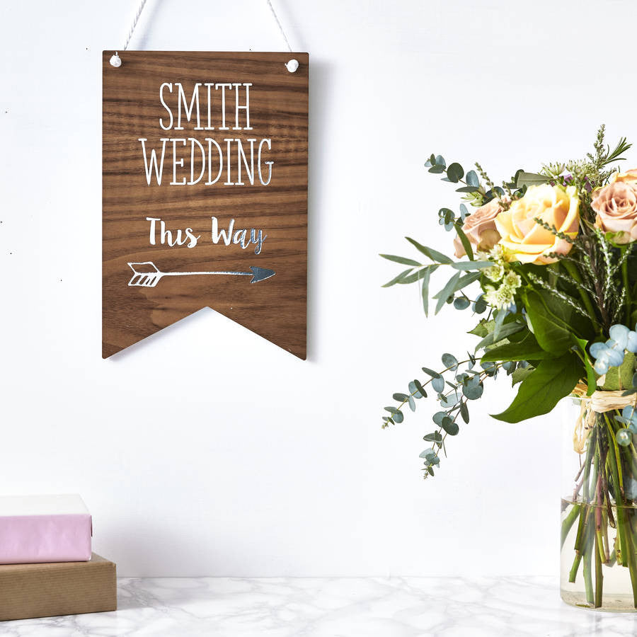 Personalised Wooden Wedding Sign – Sophia Victoria Joy